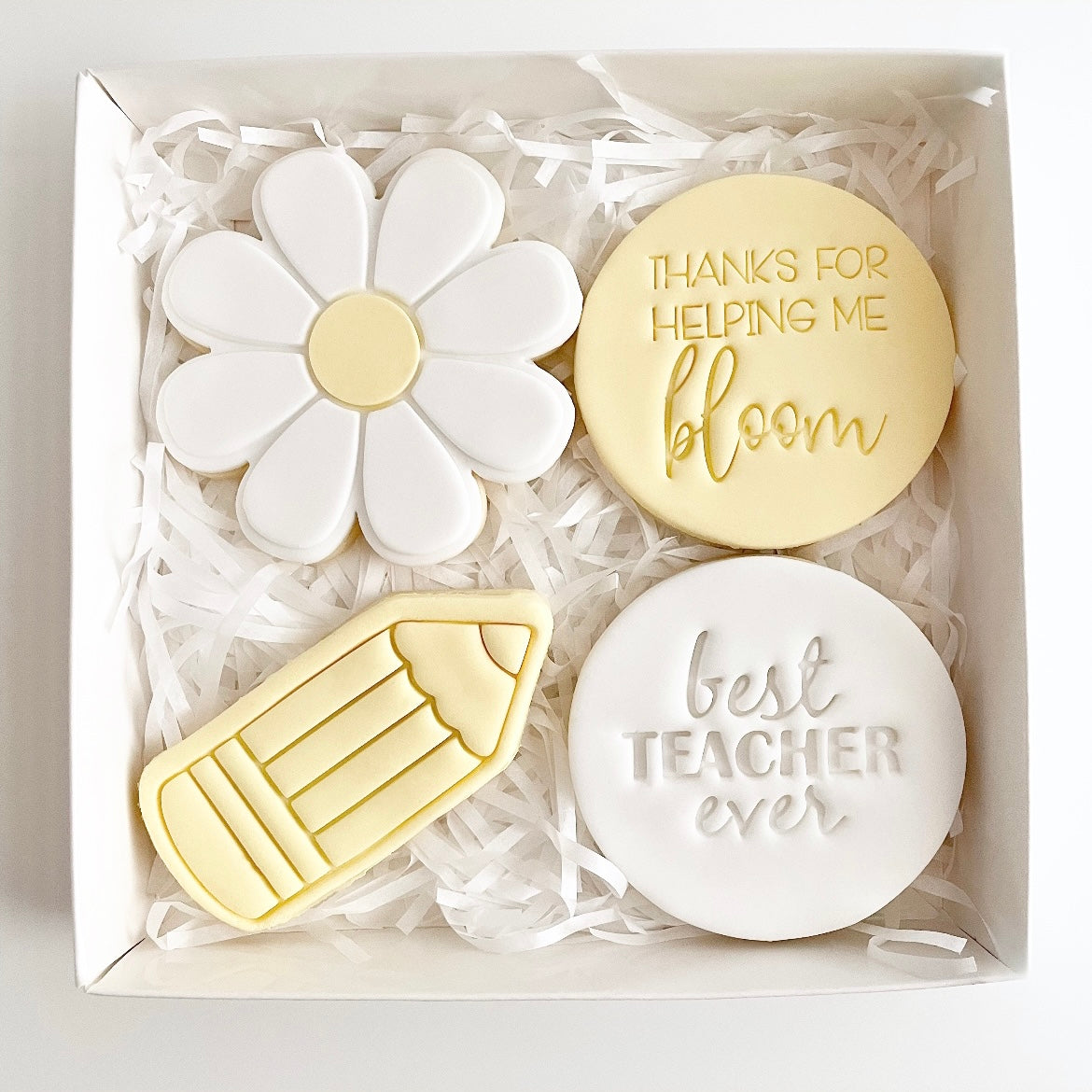 Thanks for helping me Bloom Teacher Cookie Gift Box – Stevie Cookie Co